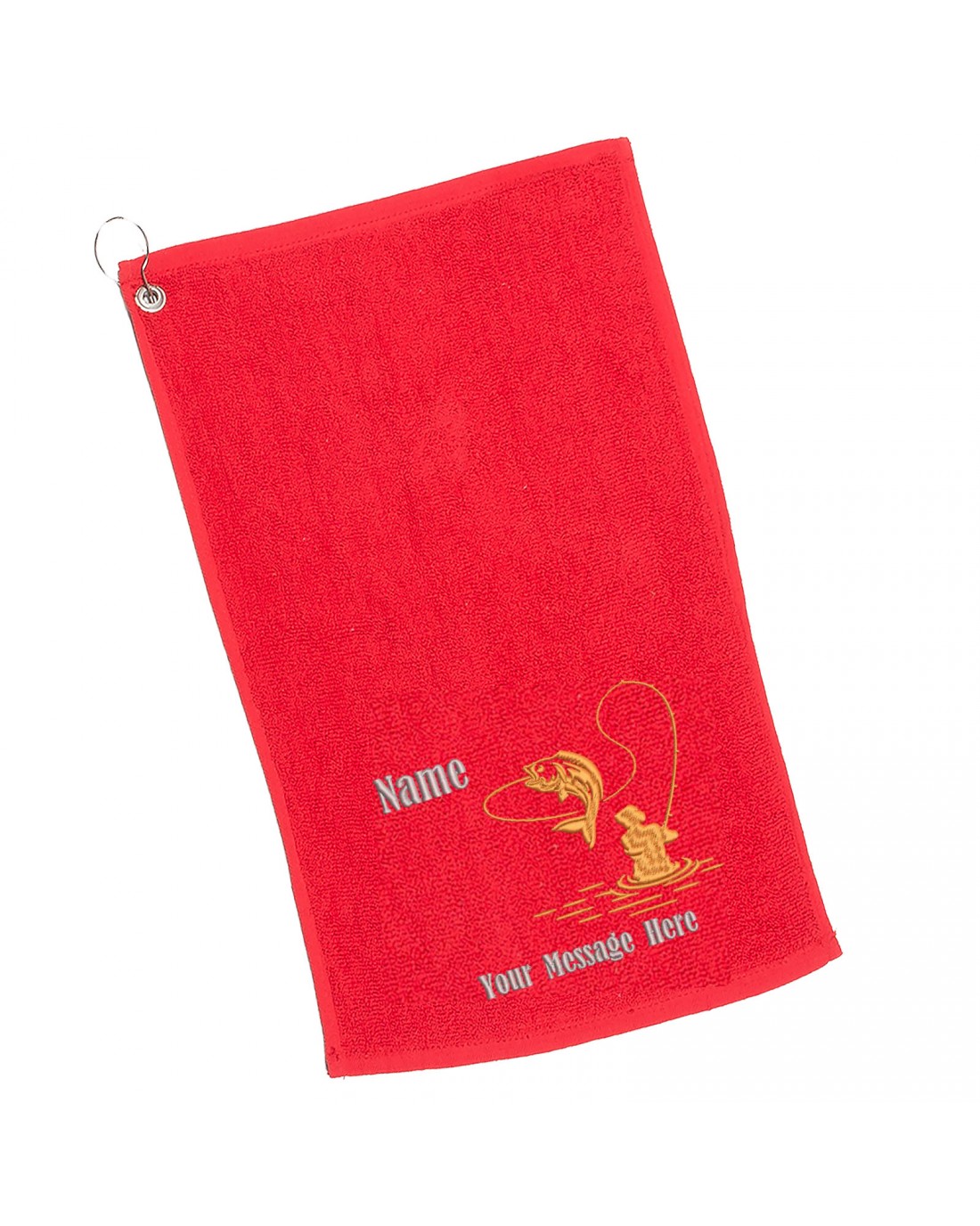 Embroidered Personalised Cotton Fishing Towel, Fishing Accessories ...